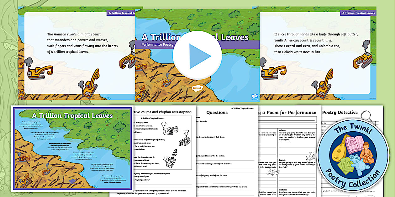 'A Trillion Tropical Leaves' – KS2 Rainforest Rhyming Poem